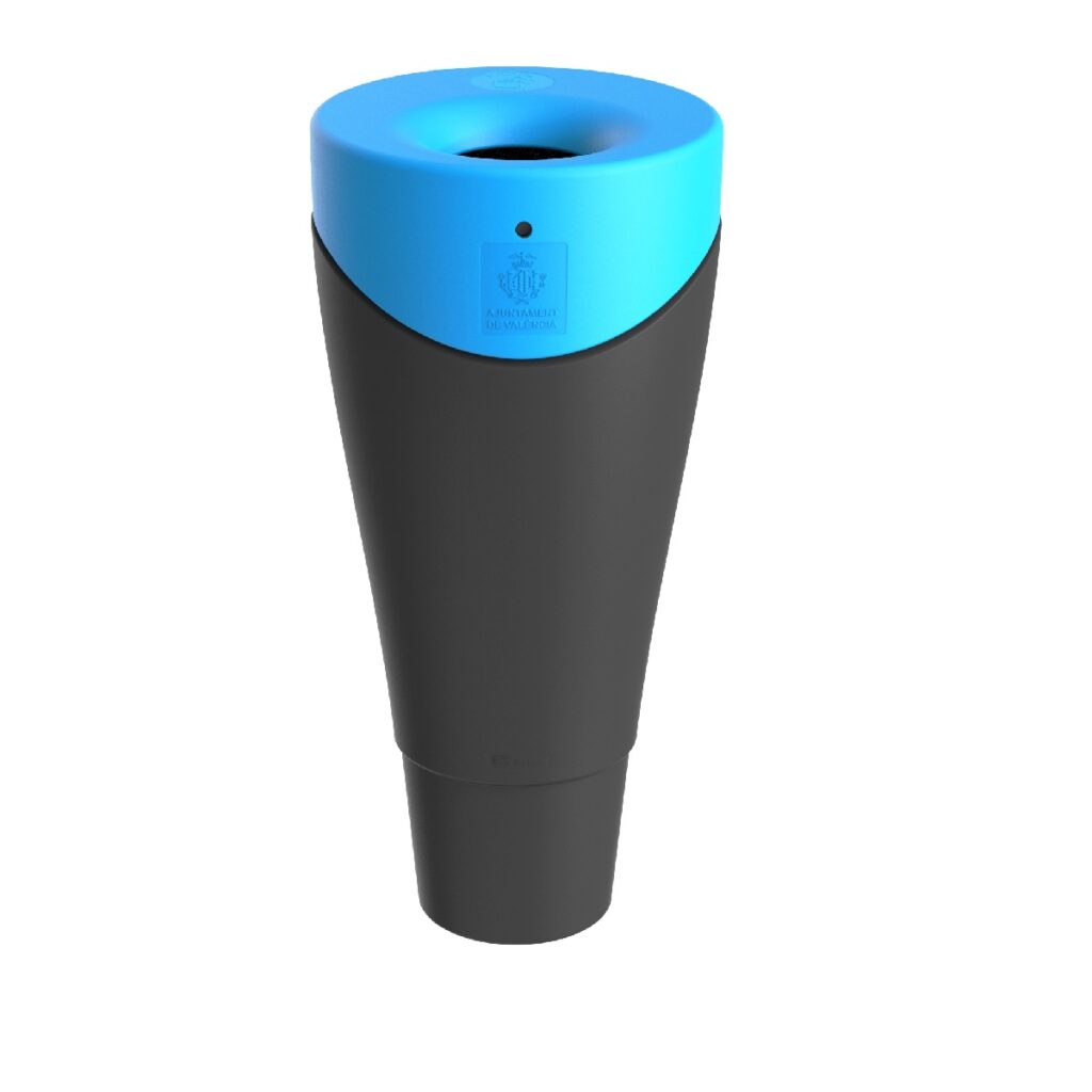 Papelera en termoplástico de material recuperado de origen marino P-23I ...